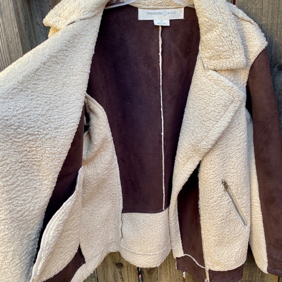 Treasure & Bond | Jackets & Coats | Treasure And Bond Faux Suede Sherpa ...